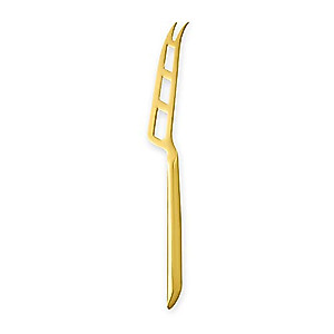 Viski Gold Cheese Knives, Set of 3 Cheese Knives, Stainless Steel with Gold Finish, Cheese Tools, Gold, Set of 3