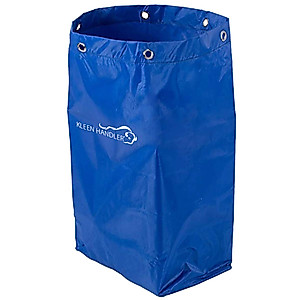 KLEEN HANDLER Janitorial Cart 23 Gallons Replacement Bag | Commercial Cleaning Cart Bag for Hotel, Laundry, Towels, Housekeeping, Blue