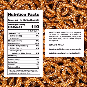 Utz Sourdough Specials Pretzels, Original, 63 oz. Barrel, Classic Pretzel Knot with Rich Sourdough Flavor, Resealable Container, Tasty Party Snack with Zero Cholesterol