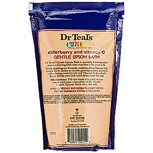 Dr Teal's Kids Pure Epsom Salt Soak with Elderberry, Vitamin E & Essential Oils, 2 lbs