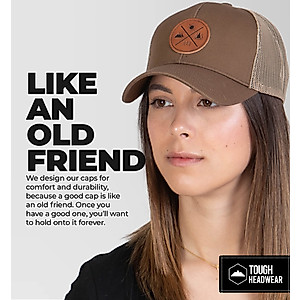 Tough Headwear Hats for Men - Trucker Hat Men - Mesh Hats for Men - Snap Back Hats for Men - Trucker Caps Embroidered & Badge