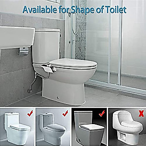 WZHHPIDN Bidet Attachment for Toilet -Self Cleaning Dual Nozzle, Cold & Warm Fresh Water Non-Electric Bidet Toilet Seat Attachment, Bidet Sprayer with Temperature & Pressure Controls