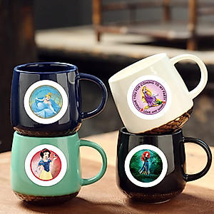 500 Pieces（8 Patterns） Princess Stickers Colorful Fashion Graffiti Rolls Self Adhesive Seals for Kids Girls Boys Teens Adults for Water Bottles Laptop Suitcase for Birthday Party Supply Decor Favor