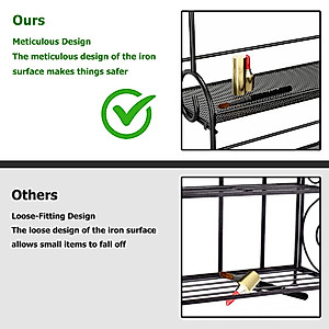 YIUKEA Bathroom Organizer Countertop - 3 Tier Spice Rack Organizer, Counter Organization and Storage for Bathroom, Kitchen, Bedroom, Offices, Foldable