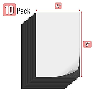 Mr. Pen- Adhesive Magnetic Sheets, 4" x 6", 10 Pack, Magnetic Sheets with Adhesive Backing, Magnetic Sheets, Flexible Magnetic Sheet, Picture Magnets, Cuttable Magnetic Sheets.
