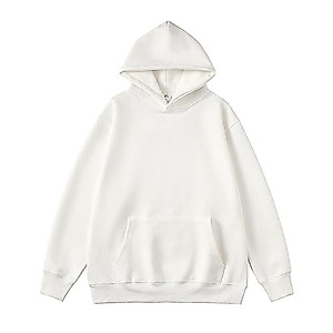 Essential Hoodie, Autumn Men'S Suede Hooded Smooth Board Sweater New Large Basic Mens Graphic Hoodies For Men Hoodies Pullover Devil Mgk Trendy Hoodies 2023 Hoodies (4XL, White)