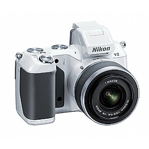 Nikon 1 V2 14.2 MP HD Digital Camera with 10-30mm & 30-110 VR 1 NIKKOR Lens (White)