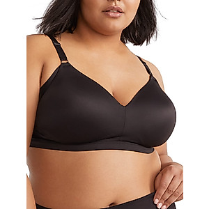Warner's Women's No Side Effects Wirefree Lift Bra, RN2231A, Black, 3X