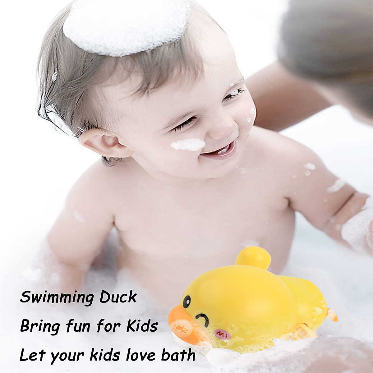 3 Pack Duck Bath Toys, Bathtub Toys for Baby Toddler, Wind Up Bathing Water Toy Bath Swimming Duck Toy, Swimming Tub Bathtub Pool Cute Swimming Toys for Boys Girls
