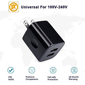Wall Charger,Charger Cube,Charging Block Fast Charge 3Pack Dual Port 2.1A Power Brick Phone Charger Plug Box Head for iPhone 14 Pro/13/12/11/Xs Max/XR/8/7/6 Plus,Samsung Galaxy S22 S21 S10 S9 S8 Plus