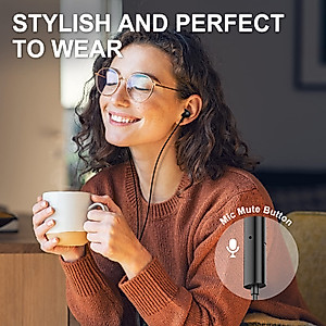 Rayhontech USB C Wired Earbuds, in Ear Earphones USB Type C Headphones for Laptop PC with Microphone, Noise Isolation Headset Compatible for Google Pixel 7 6a iPad Pro Samsung MacBook Black