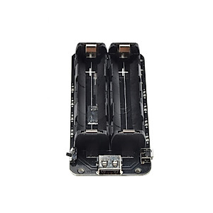 diymore 1865O Battery Holder Double Li-ion V8 Battery Shield Micro USB 5V/3A 3V/1A Power Bank Battery Charging Module for Raspberry Pi and Arduino ESP32 (2 Holders)