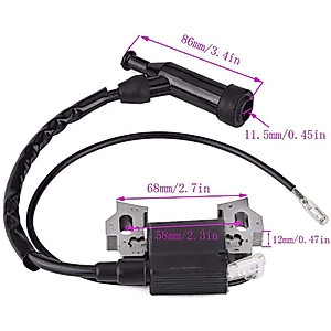Ignition Coil with Spark Plug + Air Filter Replacement For Honda GX120 GX160 GX200 Engine Generator Rototiller 4589693 30500-ZE1-073