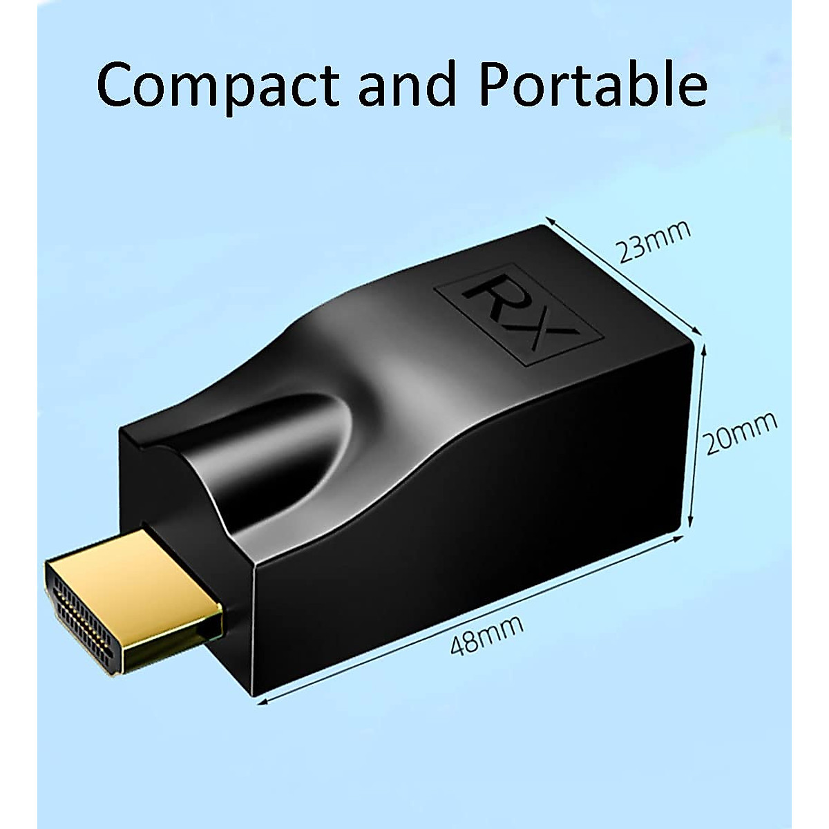 MVBOONE HDMI Extender Adapter Over Cat5e/6 (1pair), HDMI Repeater to RJ45 Ethernet Network Converter, 4k HD 1080p UP to 30m/98ft, for HDTV, Set-top Boxes, DVD, PS4, STB, Black