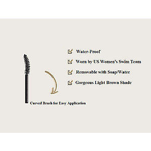 Just for Redheads Spice Supreme Waterproof Mascara - Designed for Redheads, Lengthens and Adds Volume, Great for Blondes, Smudge-Proof, Cruelty Free, Evenly Coats, Warm Cinnamon Tint - Made in the USA