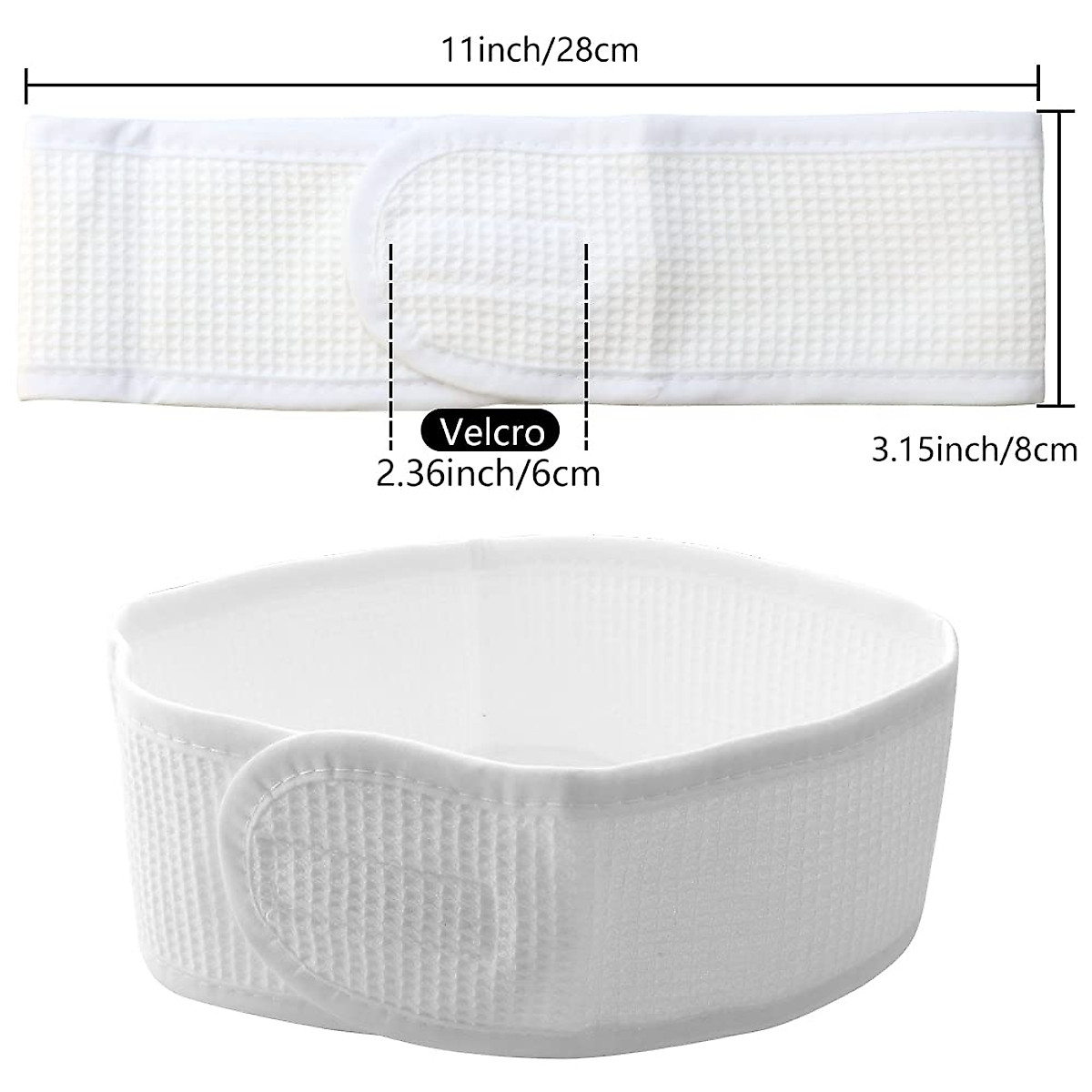 NODG 3 Pieces Spa Facial Headband Make Up Wrap Head, Sport Wrap Girls Headband Polyester Adjustable Towel, Makeup Headband for Shower Bath,Terry Cloth Headband Adjustable Towel for Face Washing,Shower