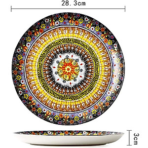 Porcelain Dinnerware Sets, Bohemia Tableware Combination Set | 10 Plates / 2 Bowls / 4 Cups / 4 Mugs - Exotic Ceramics Dinner Sets, Service for 4 Person, Gift for Wedding Housewarming Christmas,8 inc