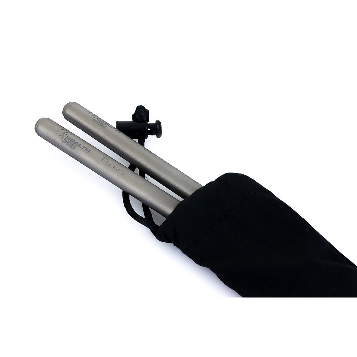 HealthPro Titanium (TI) Super Strong Lightweight Professional Chopsticks with Storage Bag (2)