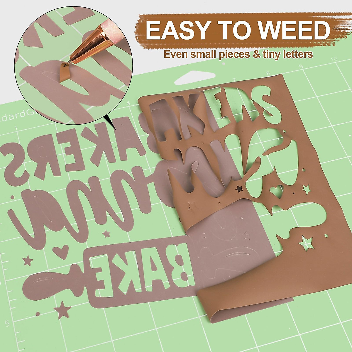 VINYL FROG 3D Puff Heat Transfer Vinyl 10" x 6FT Cofee Brown Foaming HTV Vinyl Puffy Iron on Vinyl for DIY T-Shirt Heat Press Designs