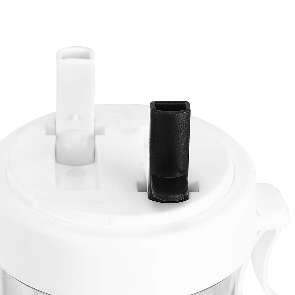 MAVIS LAVEN 600ml Plastic Water Bottle, Innovative Dual Use Water Bottle Straw Water Cup for Home Outdoor Camping Sport (white)