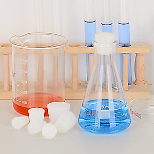 stonylab Silicon Rubber Stopper, White Tapered Lab Seal Silicon Stoppers Rubber Plugs (10-Pack, 5#)