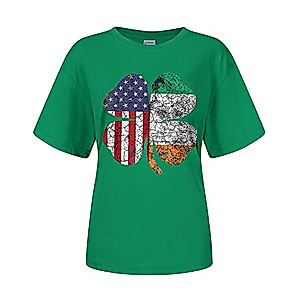 Casual Blouse for Womens 2023 Easter Day Valentine's Day St. Patrick's Day White Sleeveless Blouse for Women St Day Party Supplies Womens Semi Casual Tops Party Kitchen