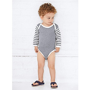 RABBIT SKINS Baby Soft Cotton Long Sleeve Bodysuit (4411) Red, 12M