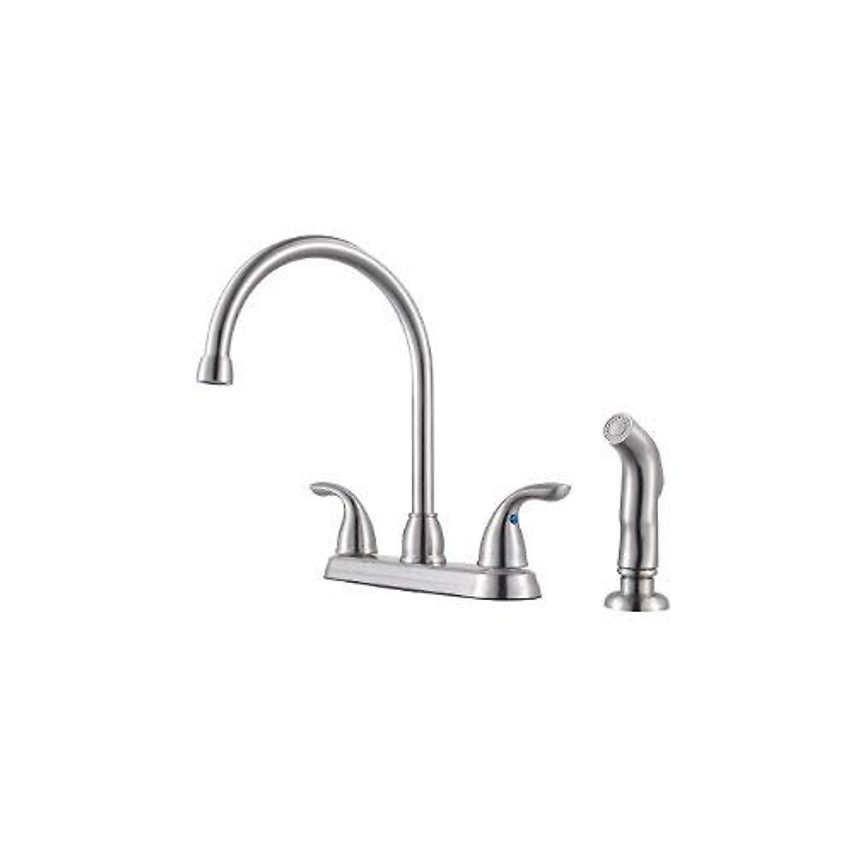 Pfister G136-500S Series 2-Handle Kitchen Faucet with Side Spray, Stainless Steel