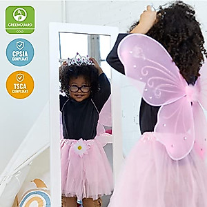 ECR4Kids Double-Sided Bi-Directional Mirror, Kids Furniture, White Wash