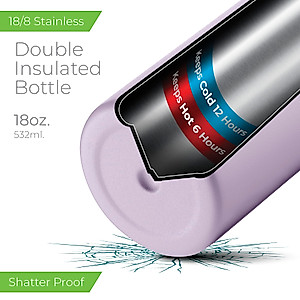 SIPX™ Triple-Insulated Tumblers - 18 Oz. Slim Modern Tumbler With Lid, insulated Cup Keeps Hot For 12 Hours, Stainless Steel Tumbler Made Of Sustainable Material, Coffee Travel Mug (Purple)