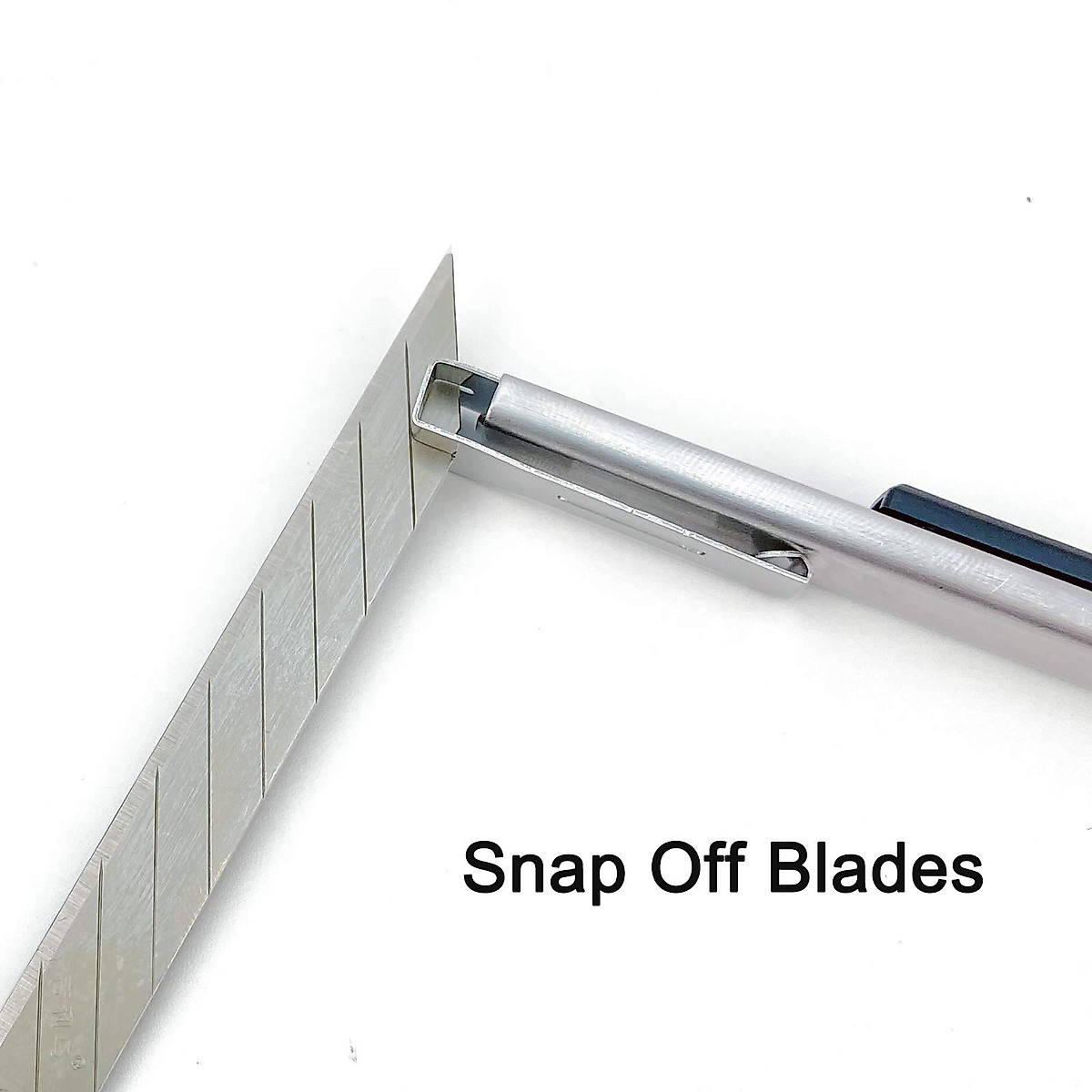 9mm Utility Knife Blades Replacement, 50 Pcs Snap-Off Blades with a Retractable Utility Knife, Carbon Steel Blades For Vinyl Knife, Box Cutter, Craft Knife, Use in Office, Home, Arts, Crafts