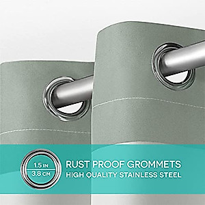 Exclusive Home Cabana Stripe Indoor/Outdoor Light Filtering Grommet Top Curtain Panel, 54"x108", Seafoam, Set of 2