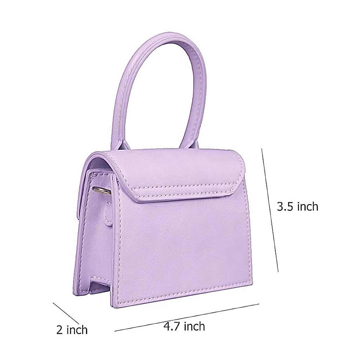 Cute Purse Mini Crossbody Bags for Women Top Handle Clutch Handbag (Light Purple)