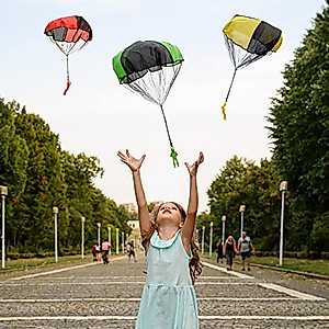 Nutty Toys Parachute Toys for Kids - Tangle Free Outdoor Flying Parachute Men, Best Small Outside Toys 2023 for 3 4 5 6 7 8 9 10 Year Old, Top Easter Basket Stuffers Idea 2023, Unique Boy & Girl Gifts