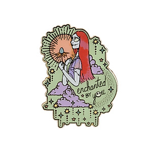 Disney Enamel Pin Set, Nightmare Before Christmas Themed Jewelry, Pack of 4 Pieces, 1.75”, Limited Edition Collectors Pins with Zero, Jack and Sally, Sally, Deadly Nightshade Icon, Amazon Exclusive