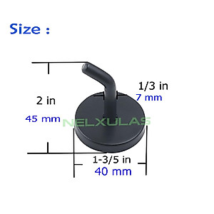 NELXULAS Classic Black Stainless Steel Heavy Duty Coat Hook, Durable Robe Hanger Wall Mount Hook, Perfect Touch Your Bathroom, Bedroom, Closets, Wardrobe, Kitchen (2", 4 PCS)