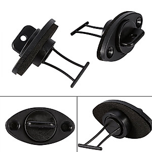 SolUptanisu 2 Pcs Universal Kayak Drain Plug Kit,Canoe Boat Course Thread Drain Plug Fishing Replacement Accessories with 4 Screws Black