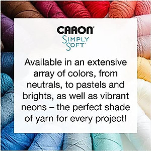 Caron Simply Soft Party Teal Sparkle Yarn - 3 Pack of 85g/3oz - Acrylic - 4 Medium (Worsted) - 164 Yards - Knitting, Crocheting & Crafts