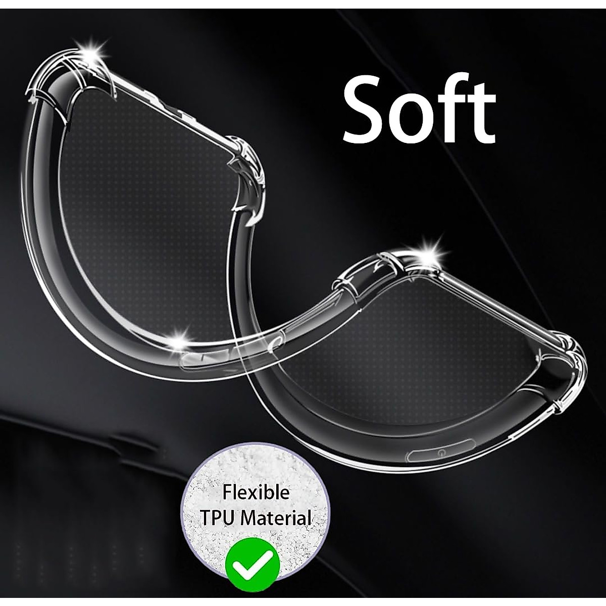 USTIYA Case for Oppo A78 4G Clear TPU Four Corners Protective Cover Transparent Soft