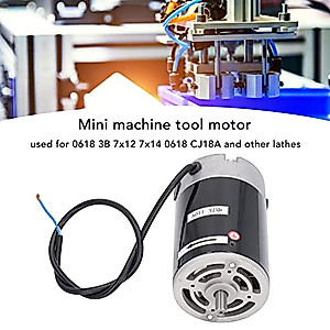 Mini Lathe Motor, 550W Large Power, Maximum Speed 6000RPM Per Minute Large Torsion Low Noise Stable Drive Iron Lathe Machine Motor, for 7x14 CJ18A Lathes(110V)