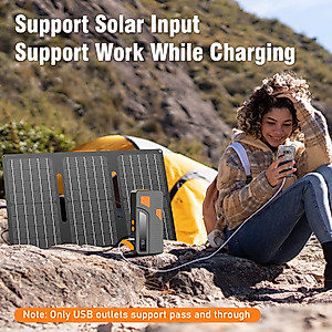 BooKoo Portable Charger Power Bank 66000mWh with Car Jump Starter and 110V AC Outlet, Phone Battery Power Bank with LED Light for 12V Car (8L Gas or 6.5L Diesel) Home Outdoor and Camping