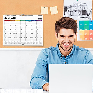 Dunwell 12x15 Wall Calendar 2023 2024 - (Colorful) Use to June 2024, Large 2023-24 Wall Calendar, Lined Monthly Calendar, 12 x 15 Hanging Calendar for Home or Office