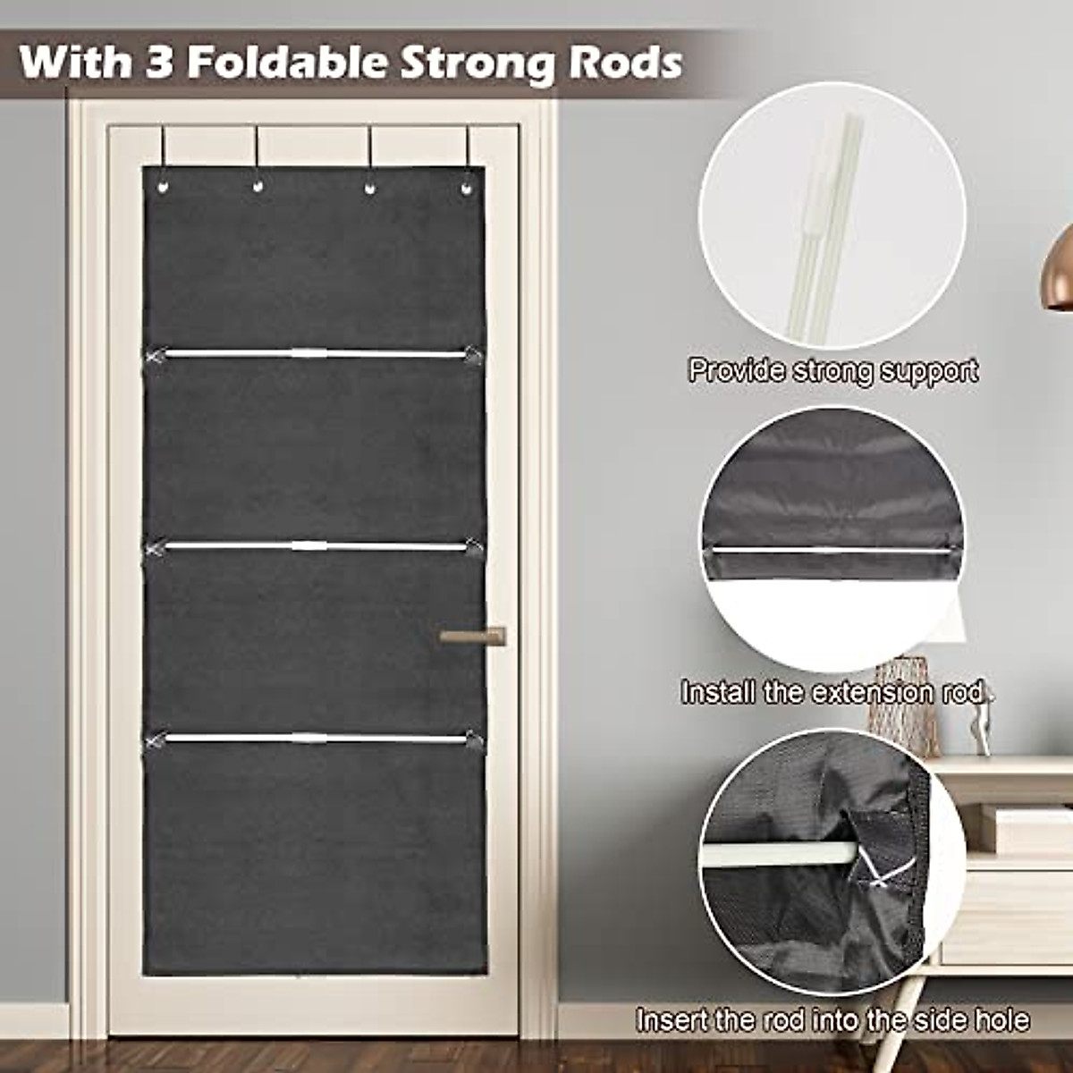 Stuffed Animal Net Over The Door Stuffed Animal Net Biupky 4 Mesh Pockets Hanging Stuffed Animal Storage Door with 4 Sturdy Hooks, Large Capacity Stuff Animal Organizer for Toy Plush Snacks (Rhombus)