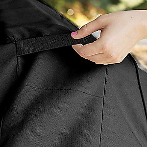 Patio Chair Covers Waterproof Heavy Duty Outdoor Patio Furniture Covers, Black Stackable Outside Lounge Deep Seat Covers, Large Lawn Sofa Covers Water Resistant,600D Oxford Cloth,Standard-1 Pack,Black