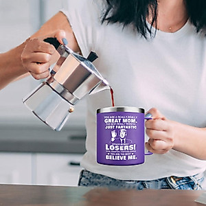Abledn Christmas Gifts for Mom, Women, Wife - You're A Really Great Mom Coffee Mug - Christmas Gifts for Mom Women Wife, Mother Birthday Gifts for Mom from Daughter Son (14OZ Purple)