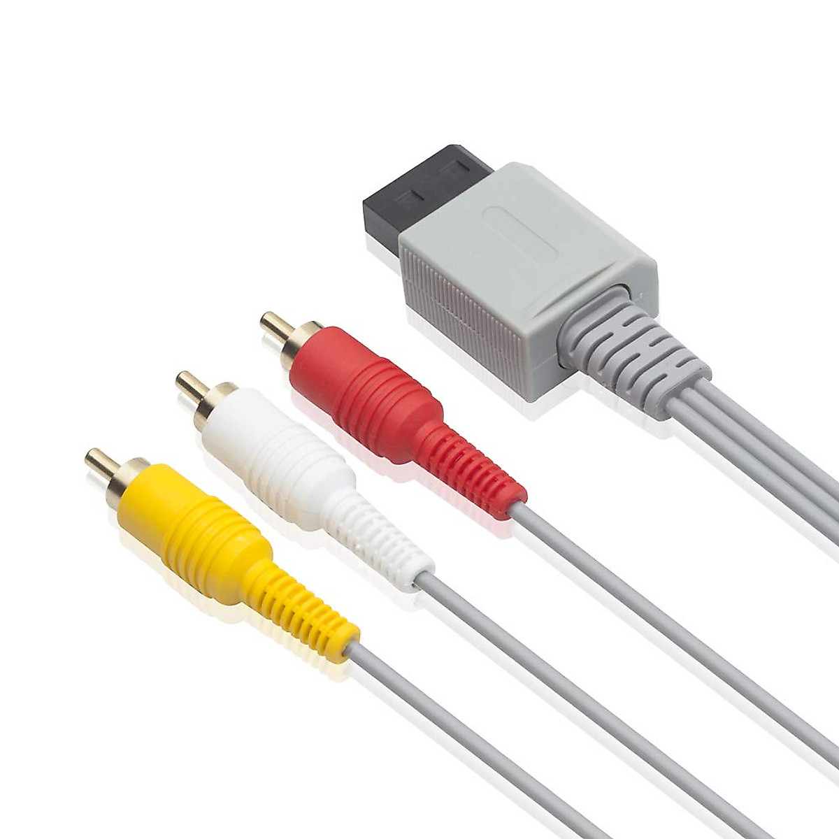 AV Cable for Wii Wii U, TENINYU 6FT Composite 3 RCA Gold-Plated Cable Cord Wire Main 480P Compatible Wii/Wii U TV HDTV Display