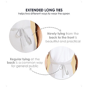 Avalon Kitchen Apron 12 Pack Bulk White Aprons Perfect Kitchen Cooking Apron Best Chef Apron for Man and Women Ideal for BBQ Painting and Restaurant