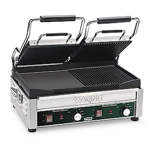 Waring Commercial WDG300 Panini Tostato Ottimo Dual Italian-Style Panini/Flat Grills, 240-volt