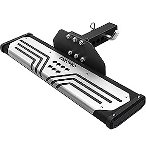 OEDRO Aluminum Towing Hitch Steps for Truck/Car/SUV Vehicles with 2" Hitch Receiver, Rear Bumper Guard Protector, Silver