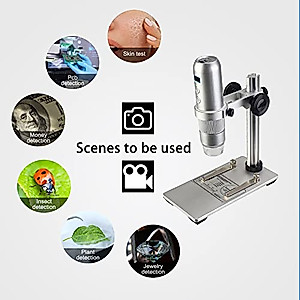 SVBONY SM401 Wireless Digital Microscope, Handheld USB HD Inspection Camera, 50x-1000x Digital Microscopes with Adjustable Stand Holder, Compatible with iPhone, iPad, Android, Mac, Windows Computer